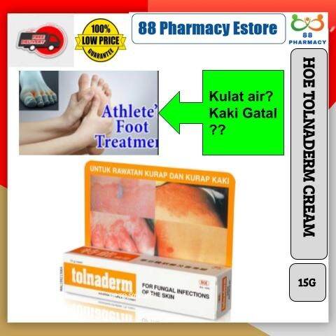 TOLNADERM CREAM 15g (krim kaki kulat) | Lazada
