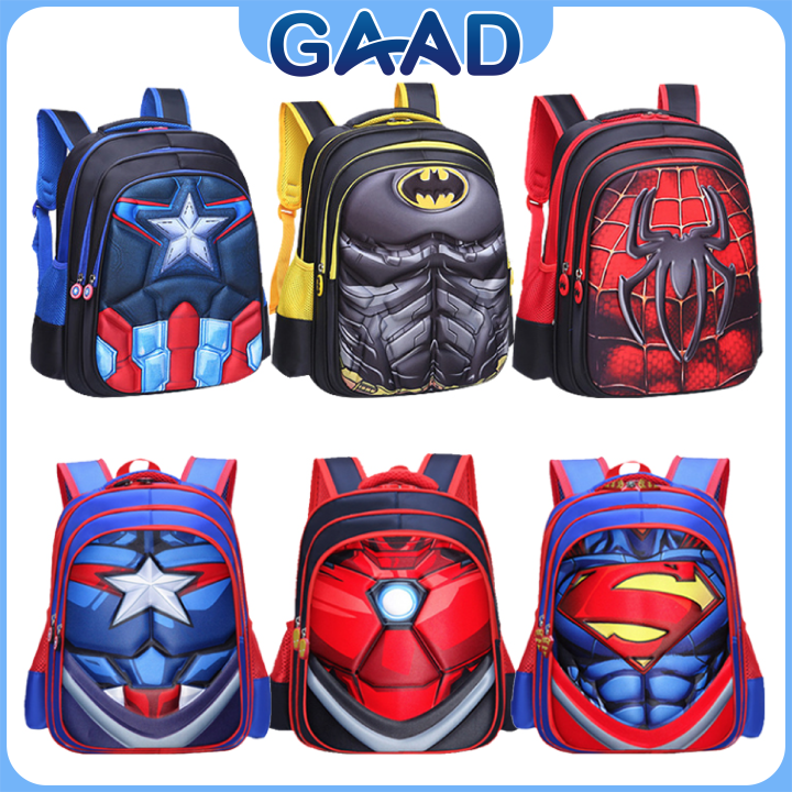 42cm Big Size 3D Marvel Superhero Kid Boy Backpack School Bags Beg ...