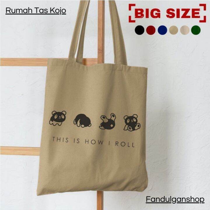 KOJO's BAG - Tas Tote Bag Pria Resleting Semi-Kanvas | Tote Bag Hitam ...