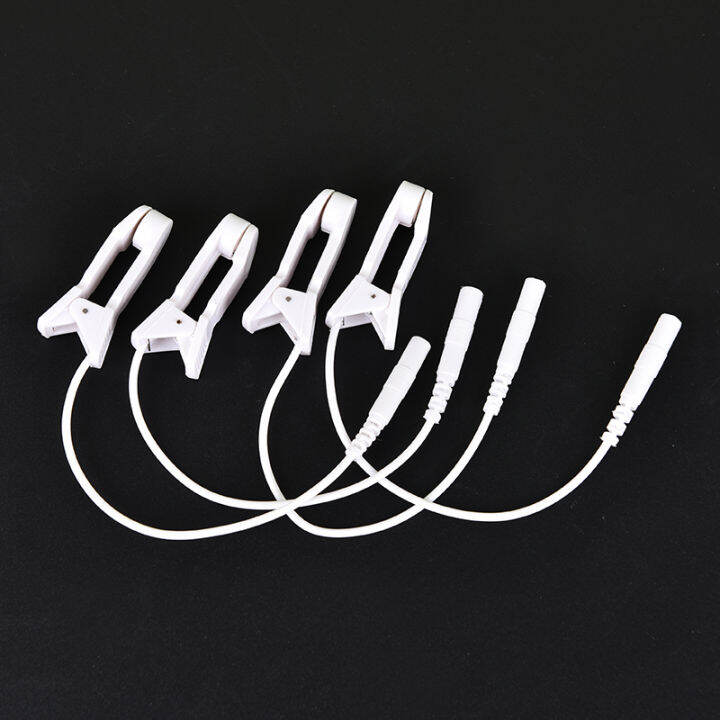 [Green Cindy] 2pcs 2.0mm ear pain relief clip tens electrode lead wire ...