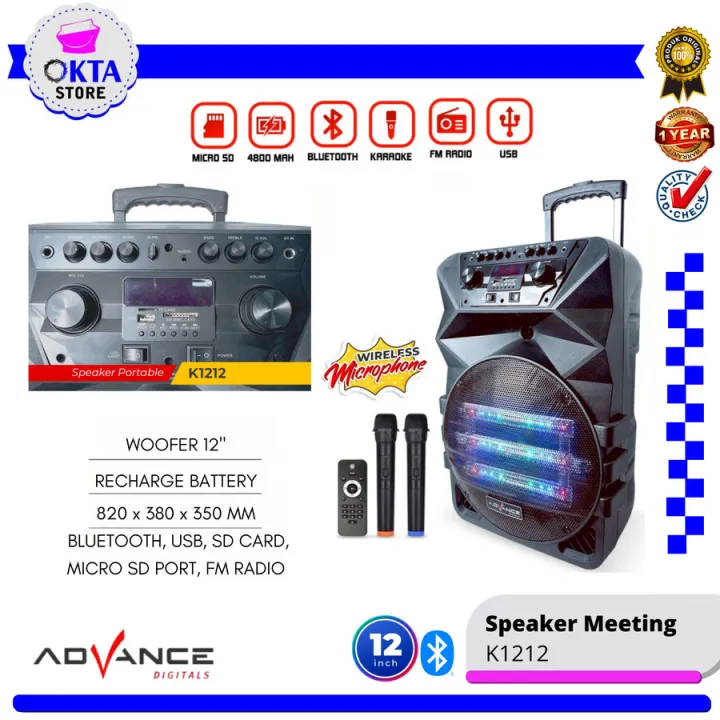 Advance Speaker Meeting K1212 Bluetooth 12" | Lazada Indonesia