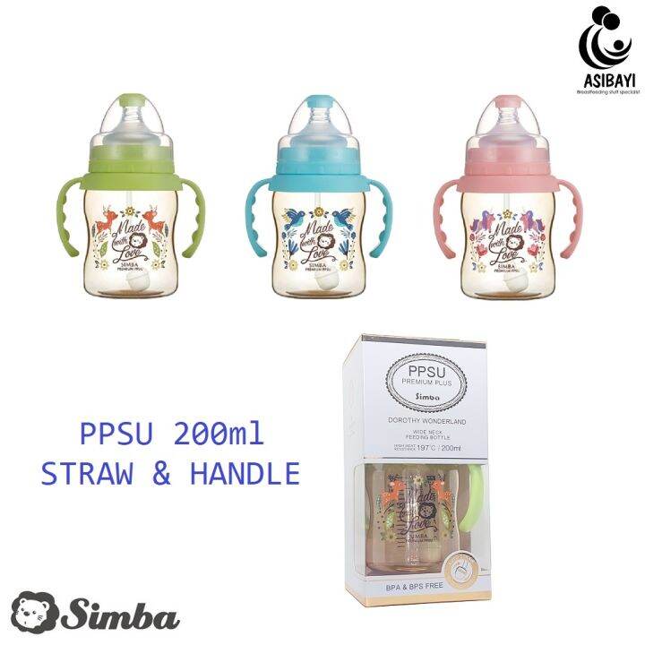 Simba PPSU 200ml with Straw and Handle Baby Bottle Botol Susu Bebas Posisi | Lazada Indonesia