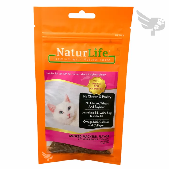 NATURLIFE CAT SNACK 40g - SMOKED MACKEREL FLAVOR - CAT TREATS - CAT ...