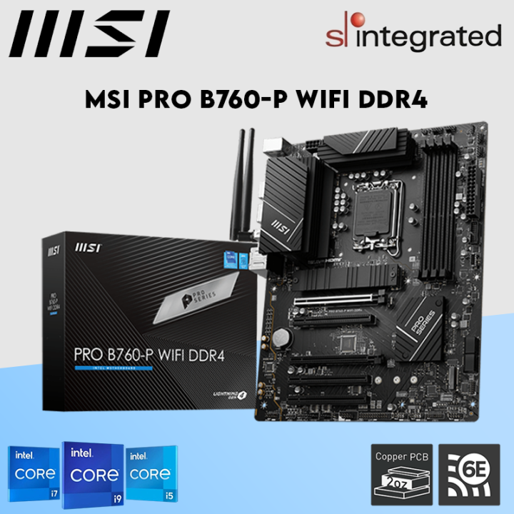 MSI PRO B760-P WIFI DDR4 ATX Gaming Motherboard + Intel 13th Gen ...