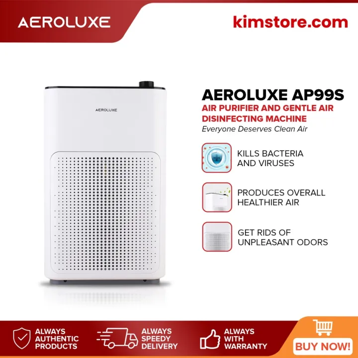 Aeroluxe Ap99S Air Disinfecting Purifier Hepa13 Filter, Silver+Copper Ions Anti-Covid, with ...