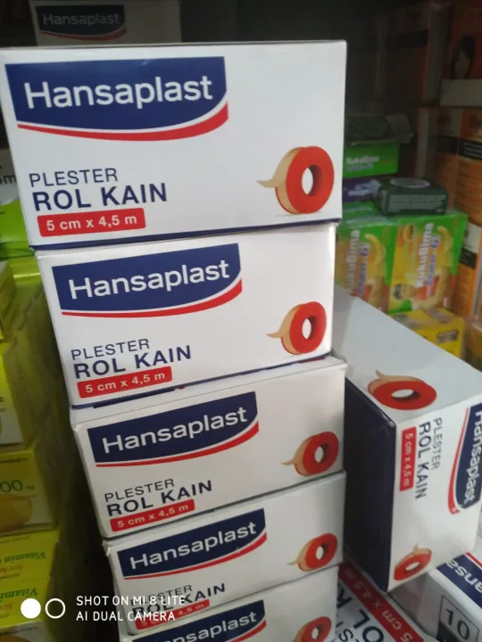 Hansaplast roll besar jumbo per bok 10 roll 5cm x 4,5m pembalut luka ...
