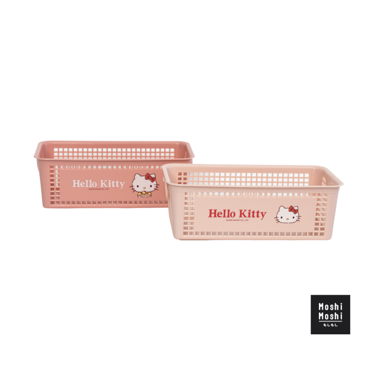 Moshi Moshi ตะกร้าเหลี่ยมมีหูจับ ตะกร้าเก็บของ ลาย Hello Kitty ...