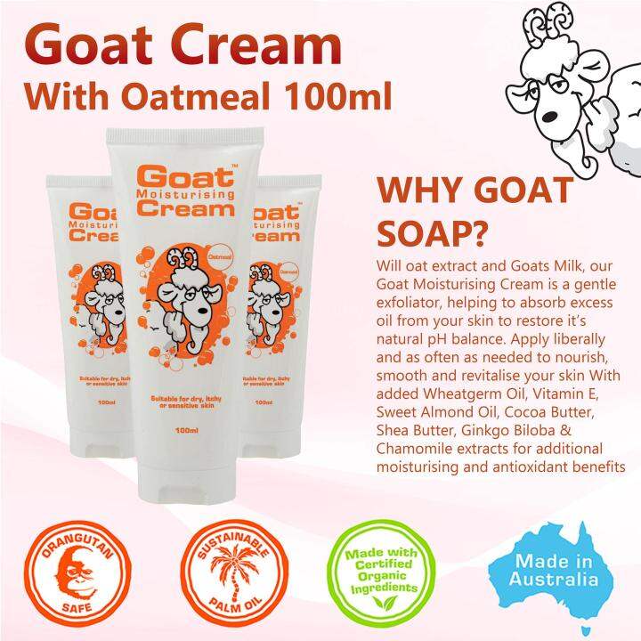 GOAT MOISTURISING CREAM WITH OATMEAL 100ML | Lazada
