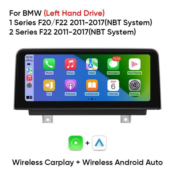 Ainavi Wireless Apple Carplay Multimedia Display Screen Android Auto For BMW 1/2/3/4 Series F20 ...
