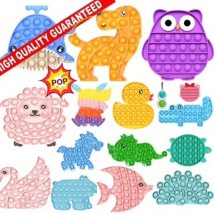 【COD】Fidget Poppers Popit Toy Push Pop Bubble Popping Set developmental ...