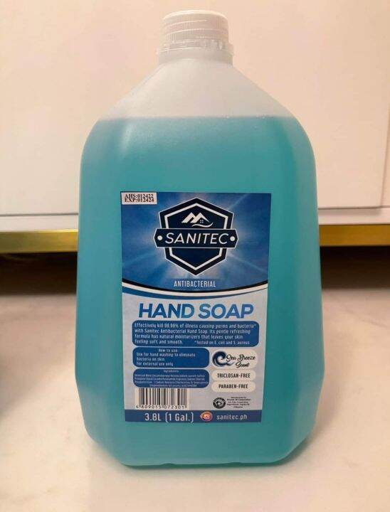 PQ2 SHOP Hand Soap Antibacterial Sanitec 1 Gallon (3.8L) Lab-tested to ...