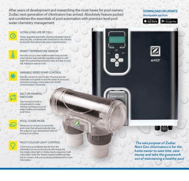 Zodiac eXO 18g/h Compact เครื่องเกลือสระว่ายน้ำ เครื่องผลิตรคลอรีนจาก ...