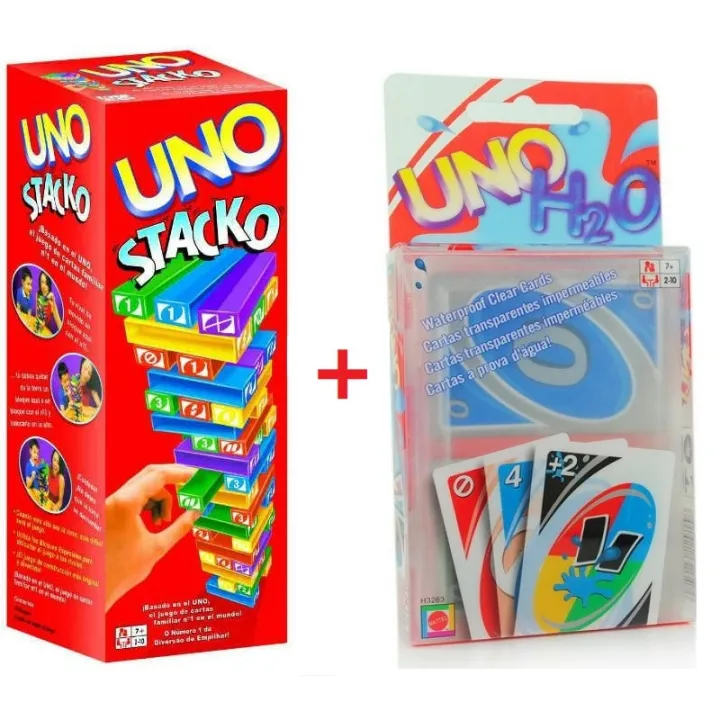 Ready Stock Uno Stacko Stacking Games Tower Building Uno Card Combo ...