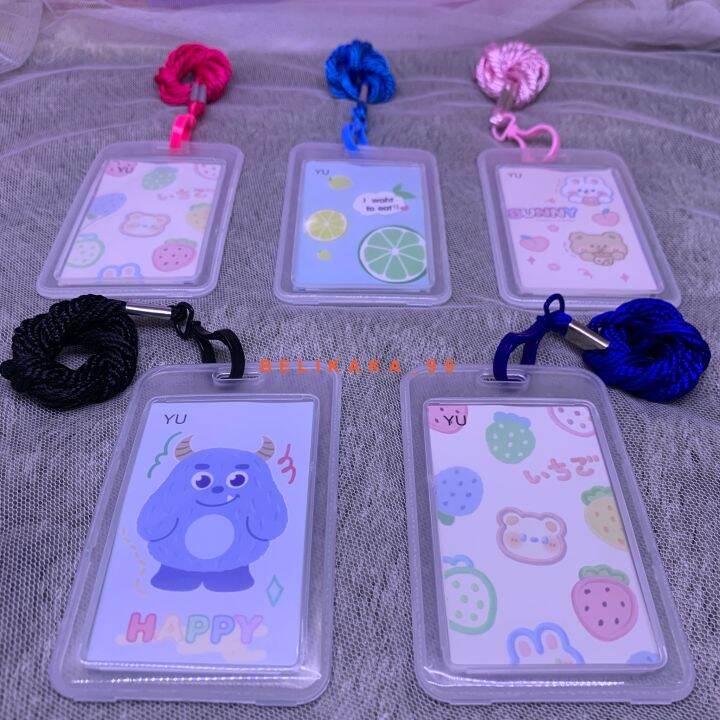 ID CARD TALI TAMBANG NAME TAG PLASTIK WARNA TRANSPARAN POLOS / TALI ID ...