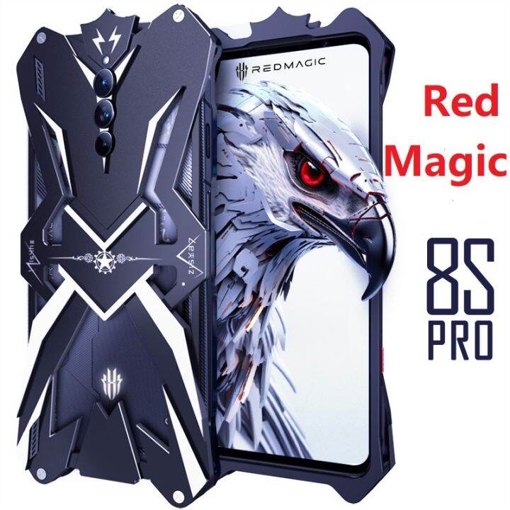 ZIMON เคสสำหรับ ZTE โลหะ Nubia Red Magic 8S Pro + ที่กันกระแทกอะลูมิเนียมอัลลอยเคสห่อหุ้มโลหะสี ...