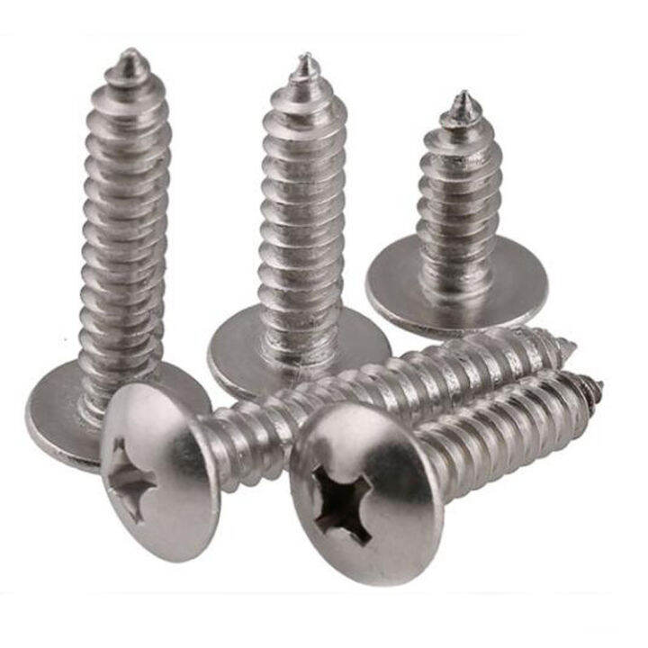 304 Stainless Steel Large Flat Head Self Tapping Wood Screw Phillips Screw M3 M4*16/20/25 ...