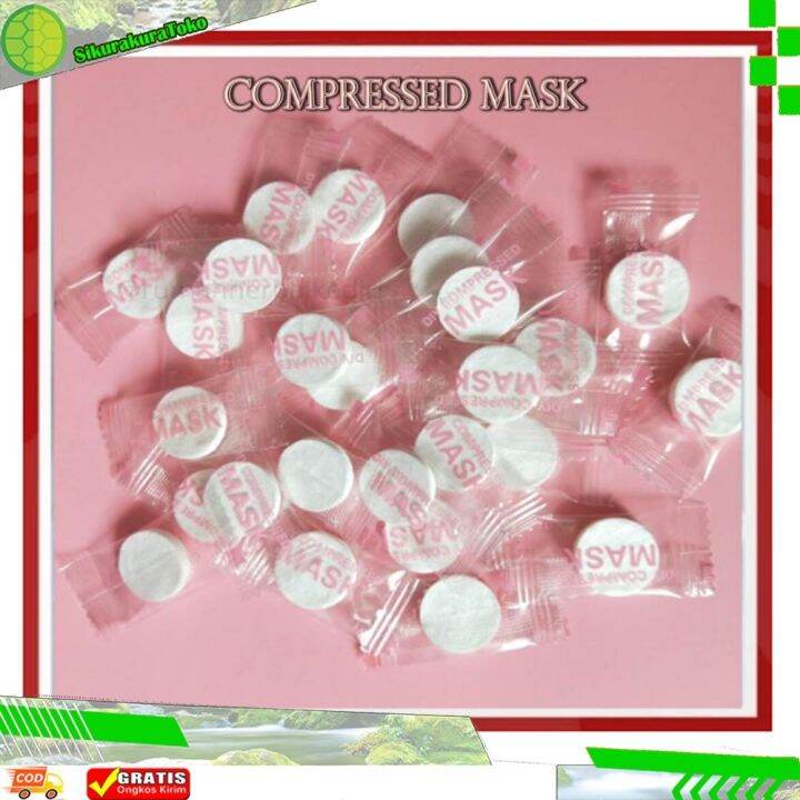 COMPRESSED FACIAL MASK Masker Kertas Paper Sheet Tablet Mask Pack ...