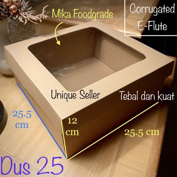 [isi5] Dus Hampers 25x25x12 Eflute Window / Dus Coklat 25x25 x 12 ...