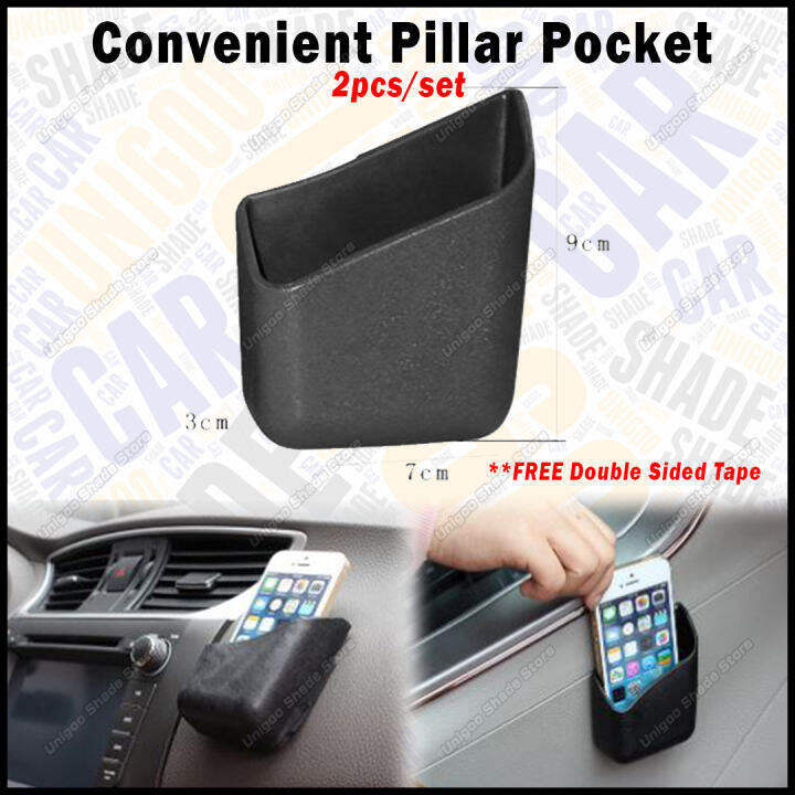 Universal Car Side Door Pillar Pocket Storage Organizer Box A Pillar ...
