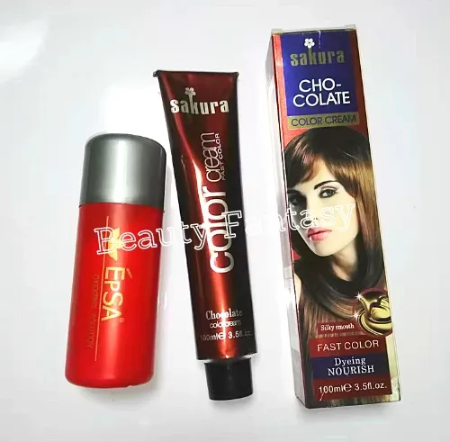 Sakura Chocolate Hair Color With oxidizing Solution | Lazada PH