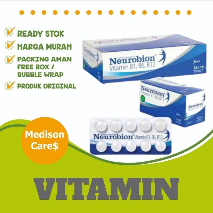 neurobion putih vitamin b1 b6 b12 | per strip isi 10 | Lazada Indonesia
