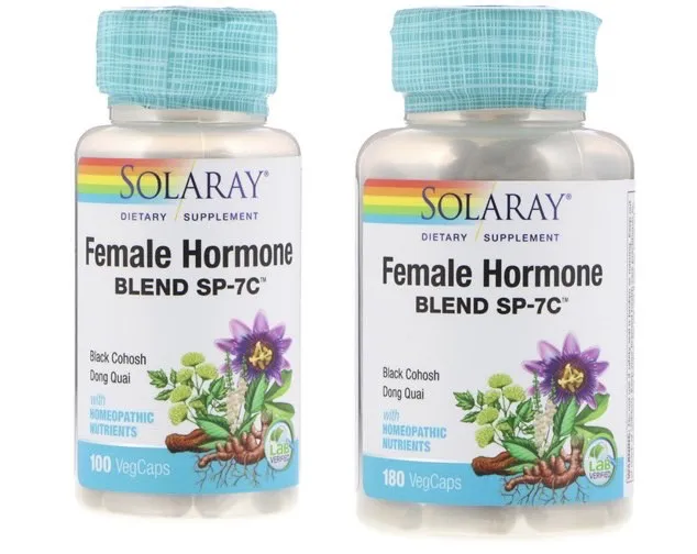 [พร้อมส่ง] เพิ่มฮอร์โมนเพศหญิง Solaray, Female Hormone Blend SP-7C 100 ...
