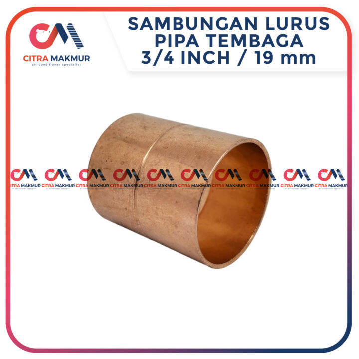 Straight Coupling Shock 3/4 Inch Pipa Tembaga Sok Sambungan Las Fitting ...