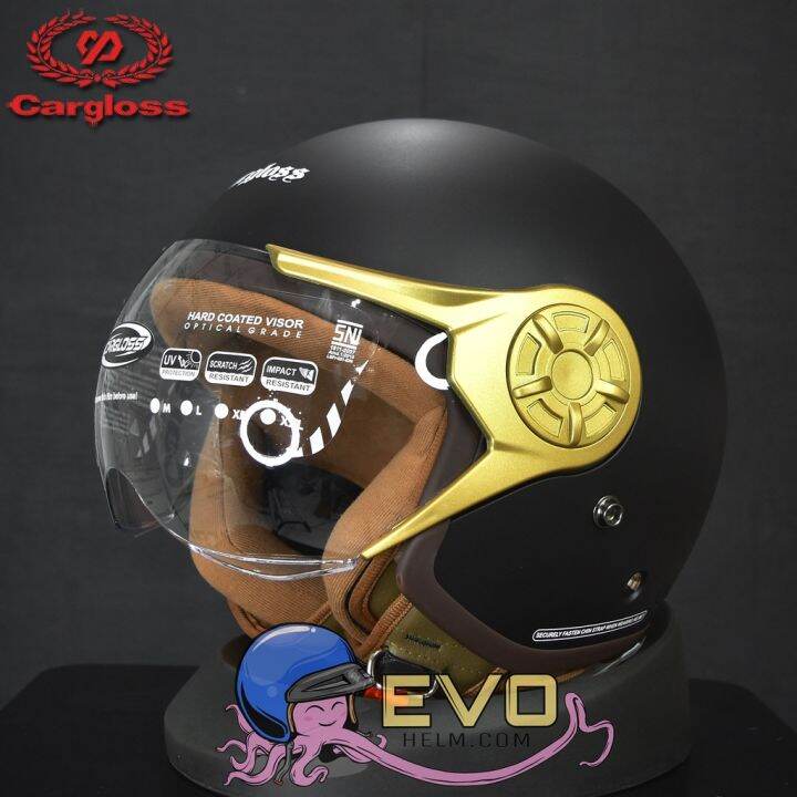 HELM CARGLOSS YRH HIJAB "ORI" - BLACK DOFF GOLD ( LIMITED EDITION ...