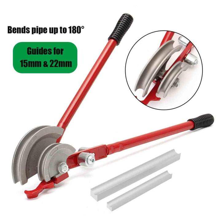 Heavy Duty Pipe Tube Bender Steel Aluminum Alloy + 15 / 22mm Pipe ...