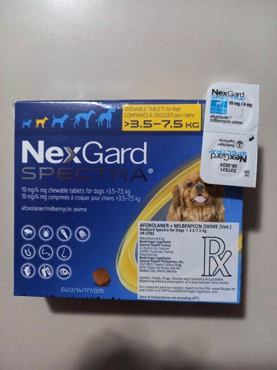 Nexgard Spectra Chewable Tablet 3.5-7.5kg (1Tablet w/ STICKER) | Lazada PH