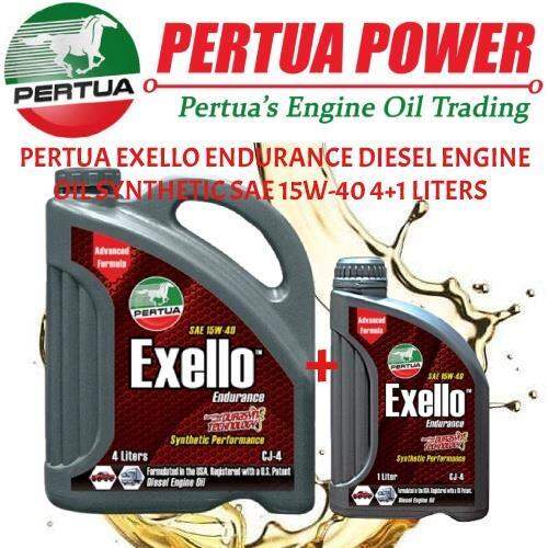 Pertua Exello Diesel Engine Synthetic Performance Oil Sae 15w-40 5 ...