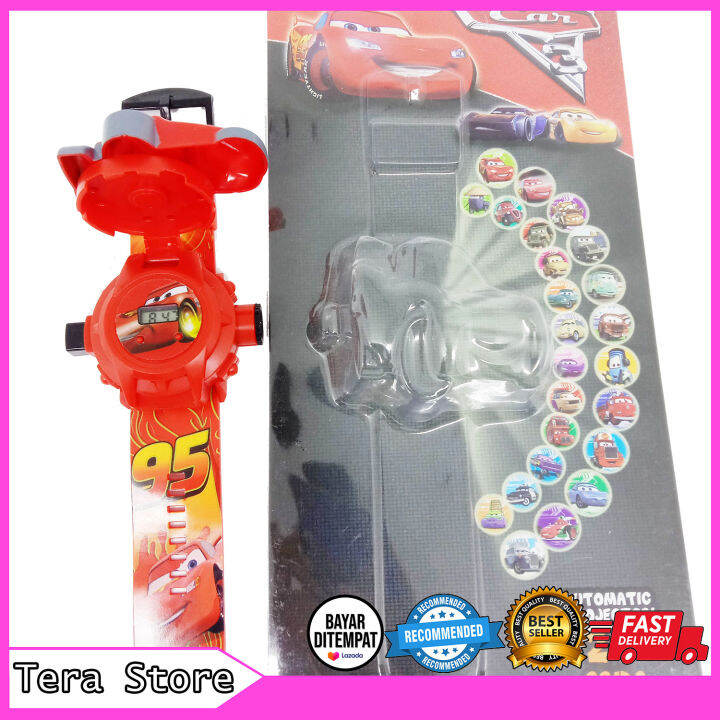 Jam Tangan Anak Senter Kartun Lucu / Jam Anak Cowok Karakter Cars FREE ...