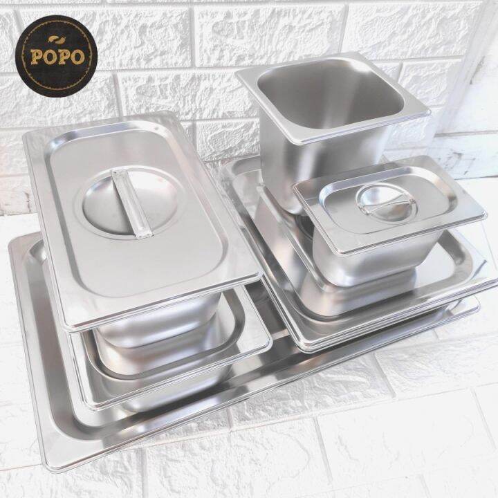 FOOD PAN GASTRONOM Kontainer Kotak Wadah Stainless Tempat Saus Tray ...
