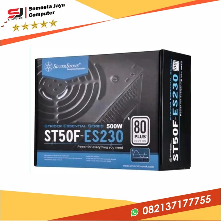 POWER SUPPLY SILVERSTONE ST50F-ES230 - 500 Watt 80+ Flat Cable 500 WATT ...