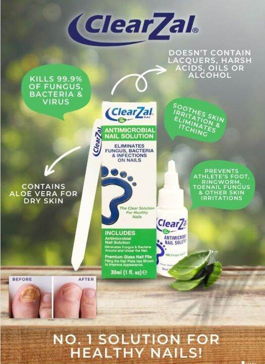 ClearZal B.A.C Nail Solution (Antimicrobial Nail Solution) Eliminates ...