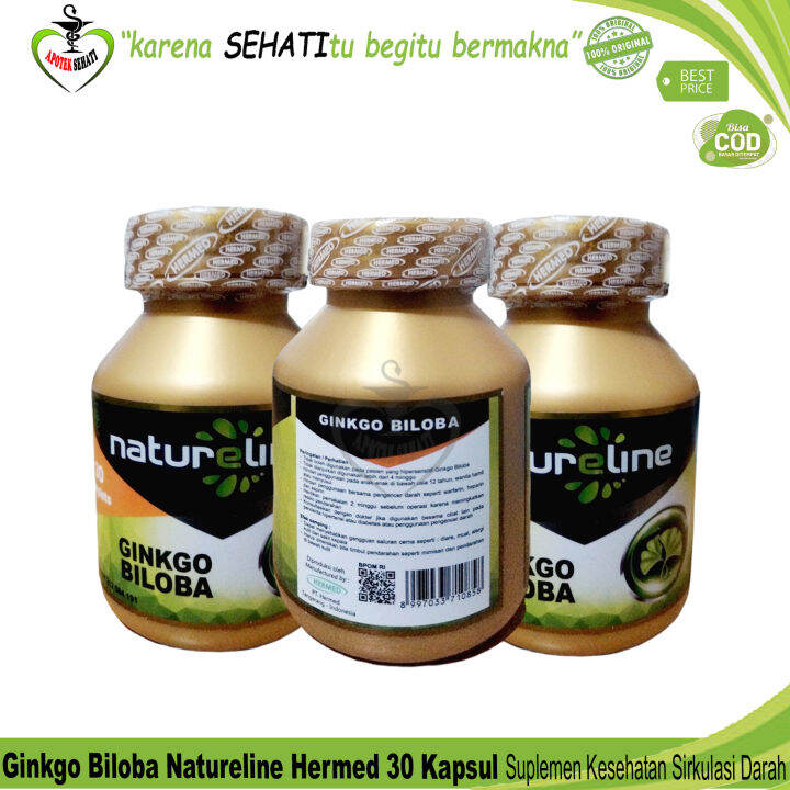 Natureline Ginkgo Biloba 30 Kapsul Suplemen Kesehatan Sirkulasi Darah ...