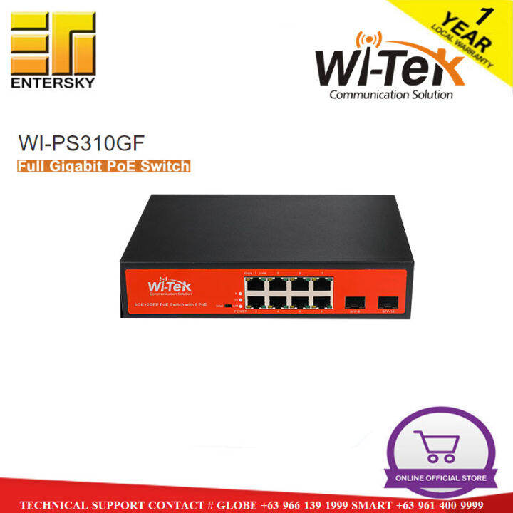 WI-TEK WI‑PS310GF 8GE+2SFP 48V Ports PoE Switch with 8-Port PoE | Lazada PH