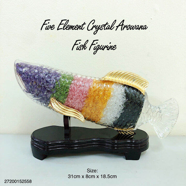 Fengshui Five Element Crystal Arowana Fish Figurine | Lazada PH