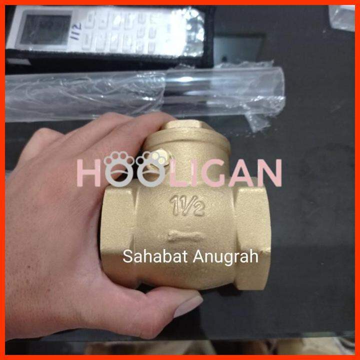 CHECK VALVE KUNINGAN DRAT 1 1/4" INCH / SWING CHEK VALVE BRASS ...