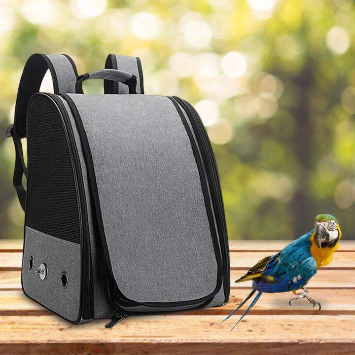 Moon Lovely Parrot Carrier Backpack Small Animals Transport Bird Travel ...