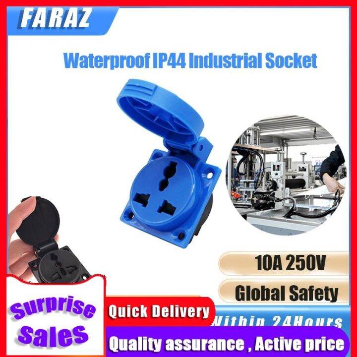 Universal IP54 Waterproof Industrial Socket 10A 250V Outdoor Outlet ...