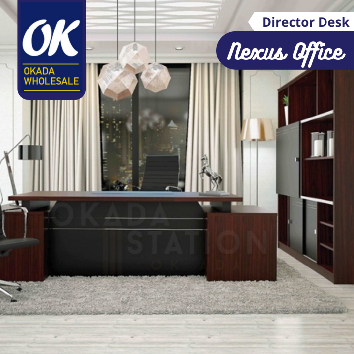 OKADA Director Table NEXUS / Office Table with Drawer / Meja Pejabat ...