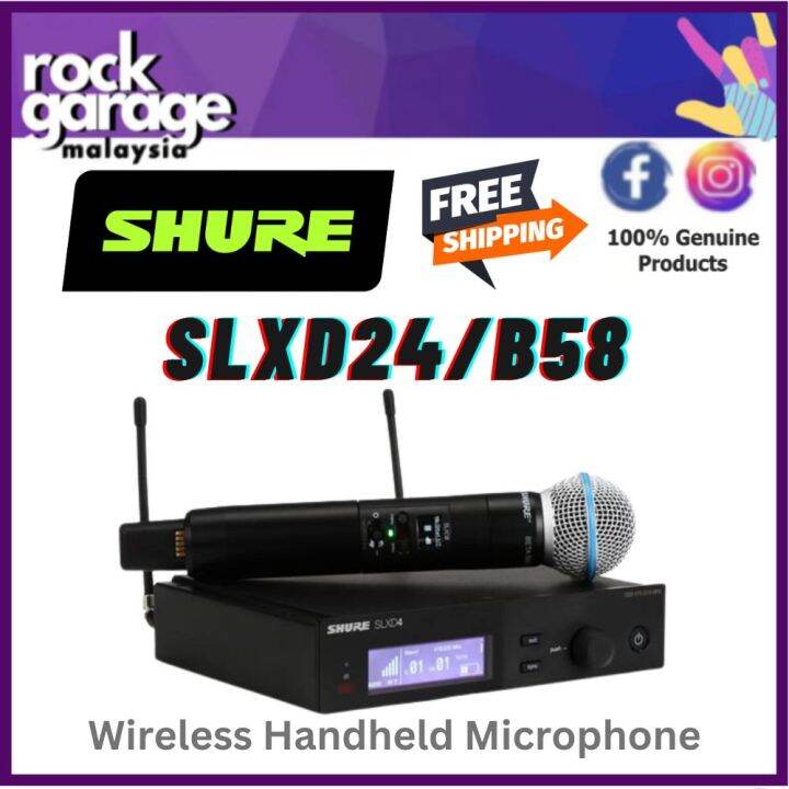 Shure SLXD24/B58 Wireless System With Beta 58A Handheld Transmitter ( SLXD24-B58 / SLXD24B58 ...