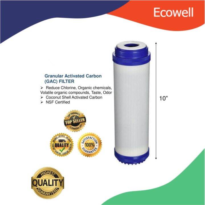 Universal Coconut Shell Granule Activated Carbon UDF GAC Filter 10 Inch | Lazada PH