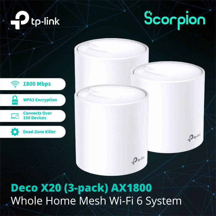 TP-Link Deco X20(3-pack) AX1800 Whole Home Mesh Wi-Fi 6 System | Lazada