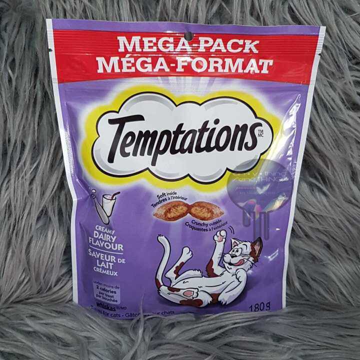 TEMPTATIONS MEGA PACK CAT TREATS-CREAMY DAIRY FLAVOUR (180 GRAMS ...