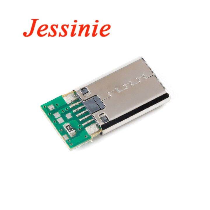 ขั้วต่อ USB Type C 10/5pcs 24 Pins Male Socket Adapter to Solder Wire ...