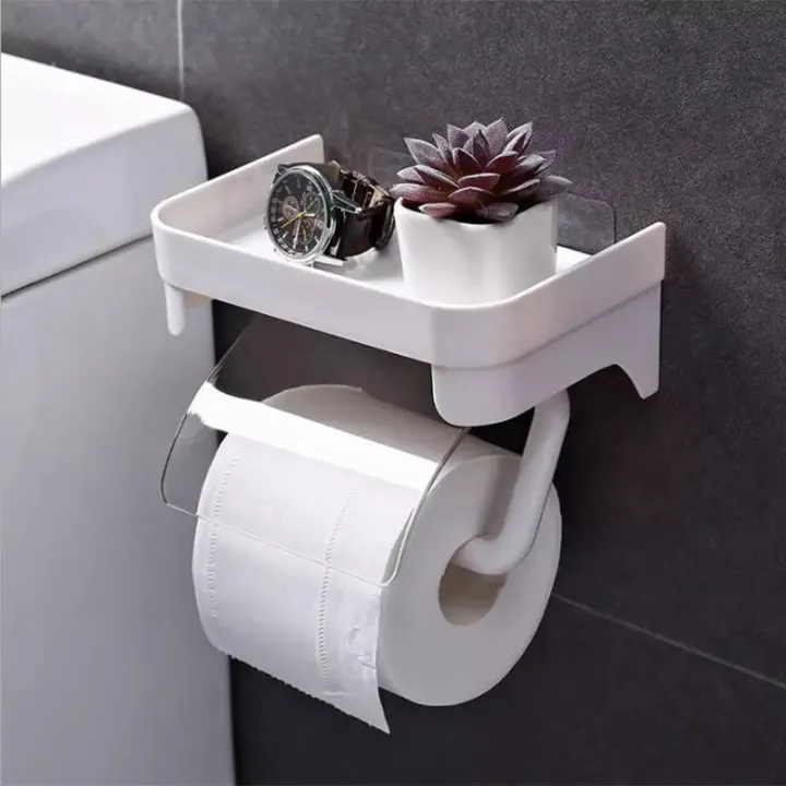 Transparent Roll Paper Toilet Paper Holder Tissue Accessories Rack ...