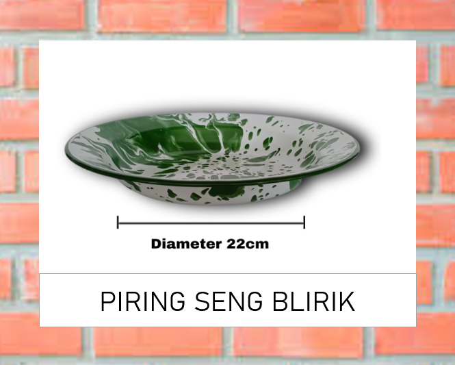 PIRING MAKAN JADUL SENG BLIRIK DIAMETER 22 CM - PIRING SENG TRADISIONAL ...