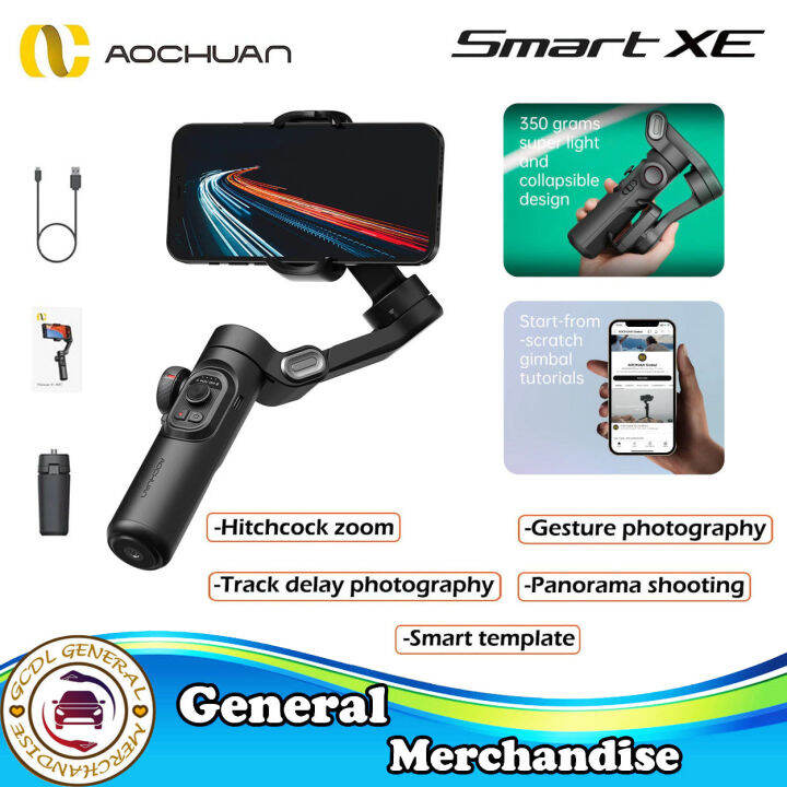 AOCHUAN Smart XE 3-Axis Handheld Gimbal Foldable Smartphone Cellphone Video Record Vlog PTZ ...